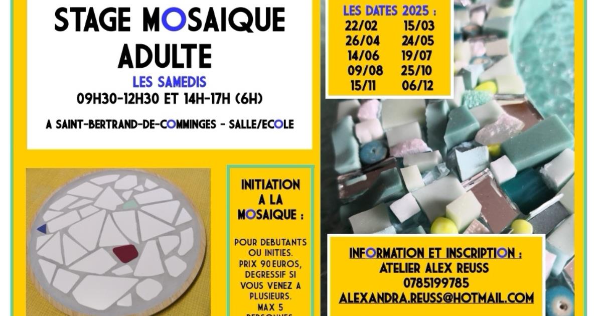ATELIER MOSAIQUE ADULTE - SAINT-BERTRAND-DE-COMMINGES - Animations, Stage